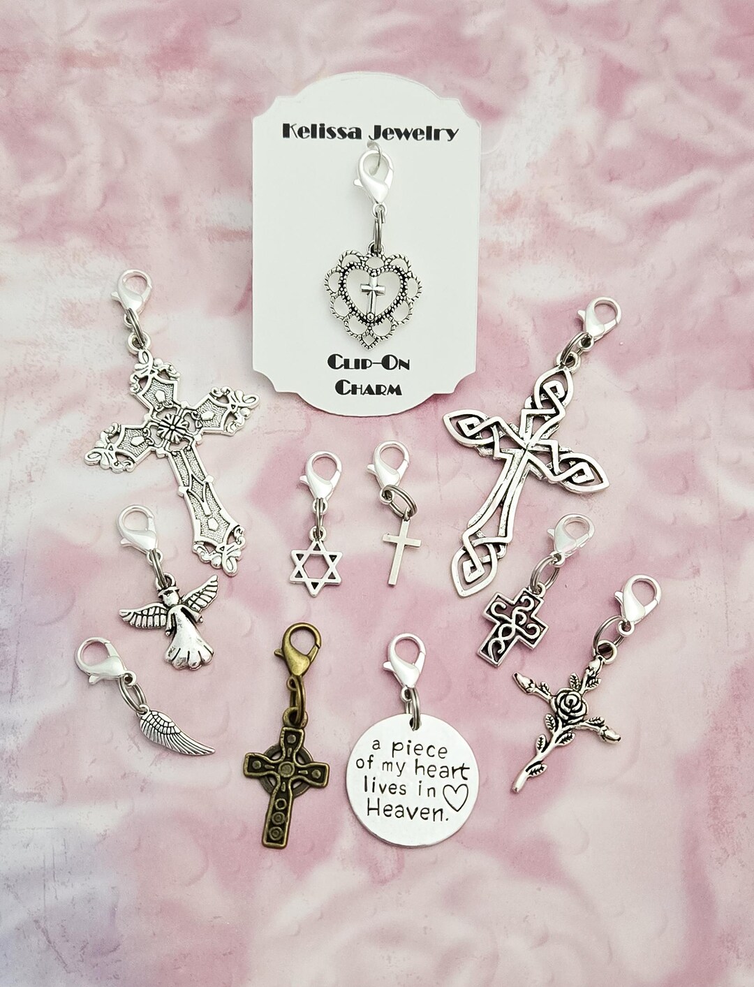 Faith Zipper Pull Charm: Religious Clip on Jewelry - Etsy