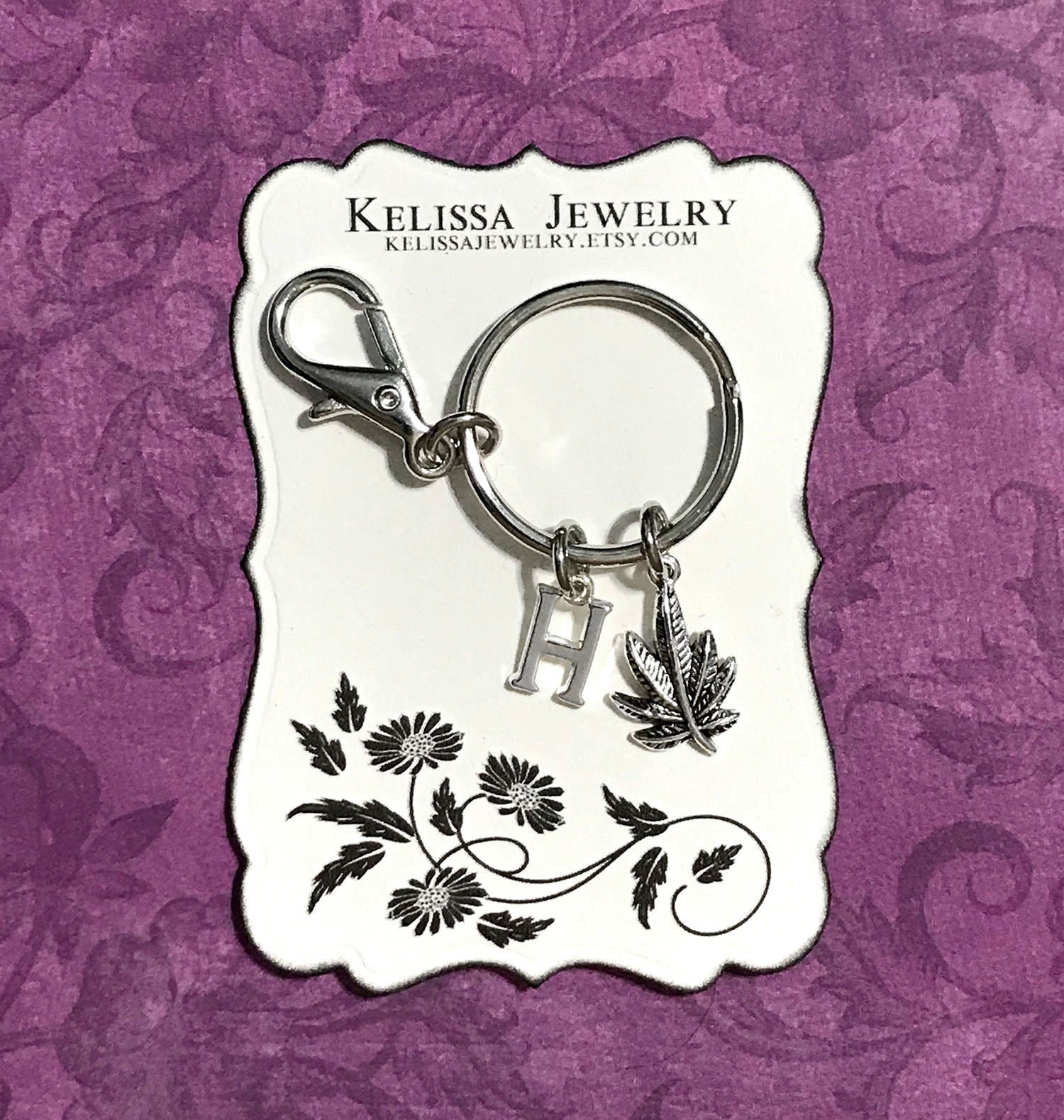 Weed Marijuana Key Ring Personalized Pot Leaf Keychain | Etsy