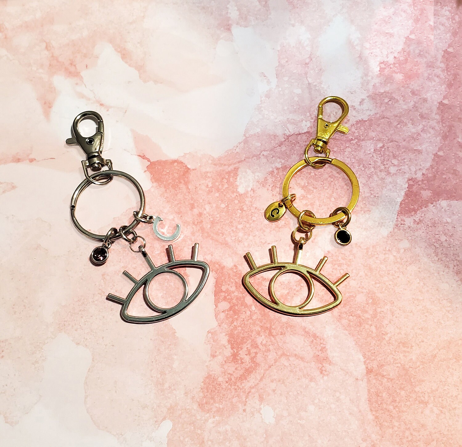 Big Eye Zipper Pull or Face Keychain Silver or Gold - Etsy