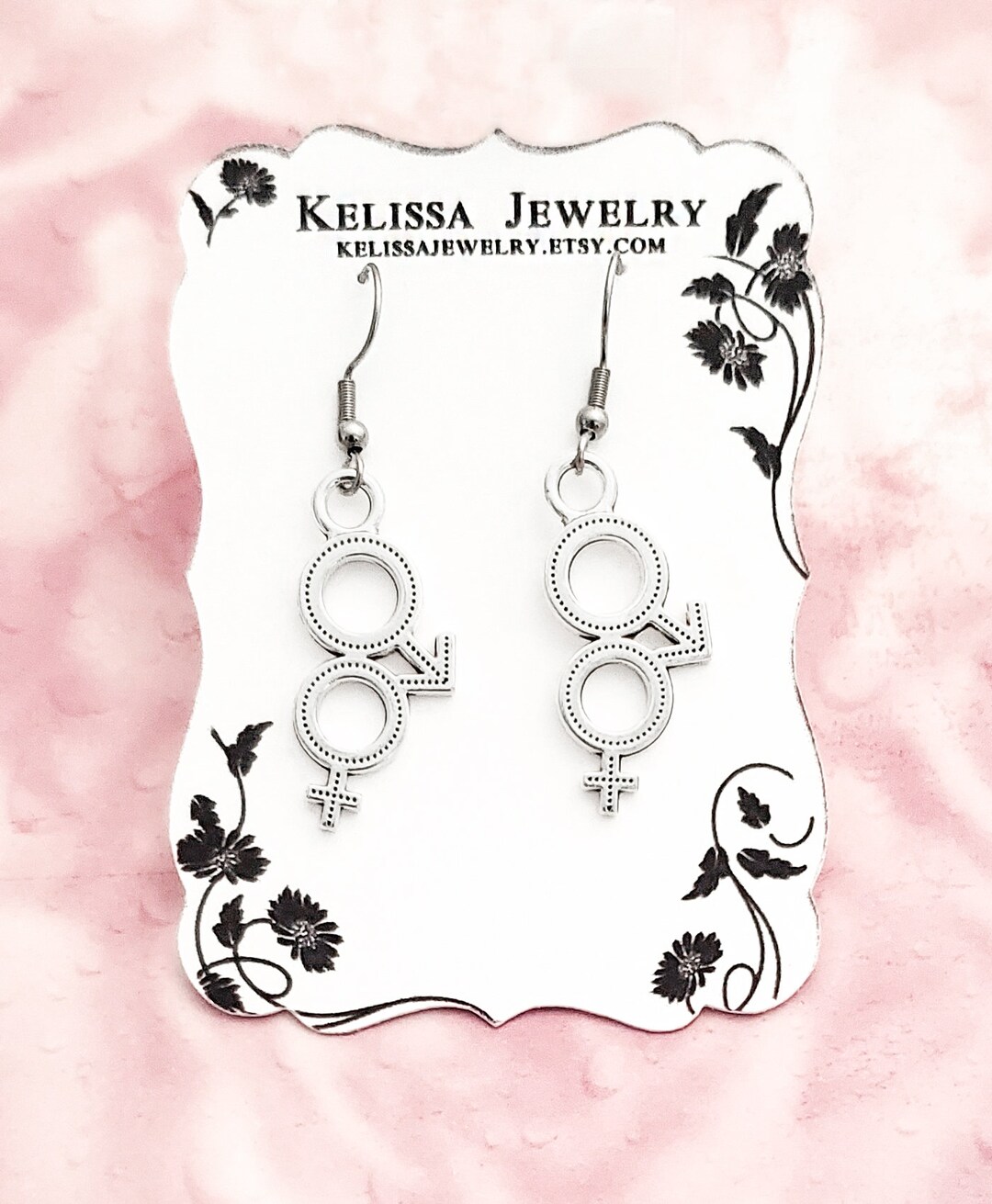 Venus Mars Symbol Earrings: Silver-plated Zinc Alloy - Etsy