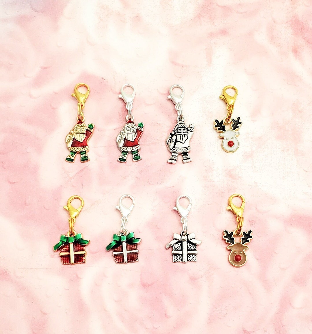 Christmas Zipper Pull Charm: Santa, Reindeer, Gift - Etsy