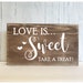 Personalised Sweet Table Sign Rustic Wooden Wedding Venue Table ...