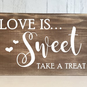 Personalised Sweet Table Sign Rustic Wooden Wedding Venue Table ...