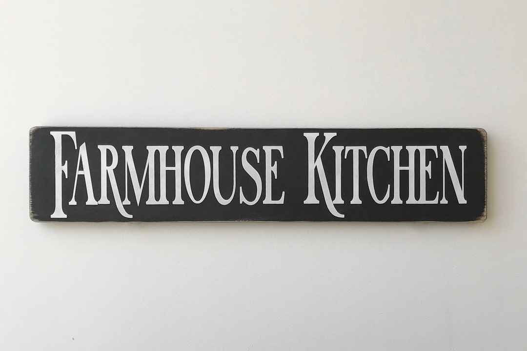 Farmhouse Kitchen Sign Large Wooden Vintage Style Rustic Sign Kitchen ...