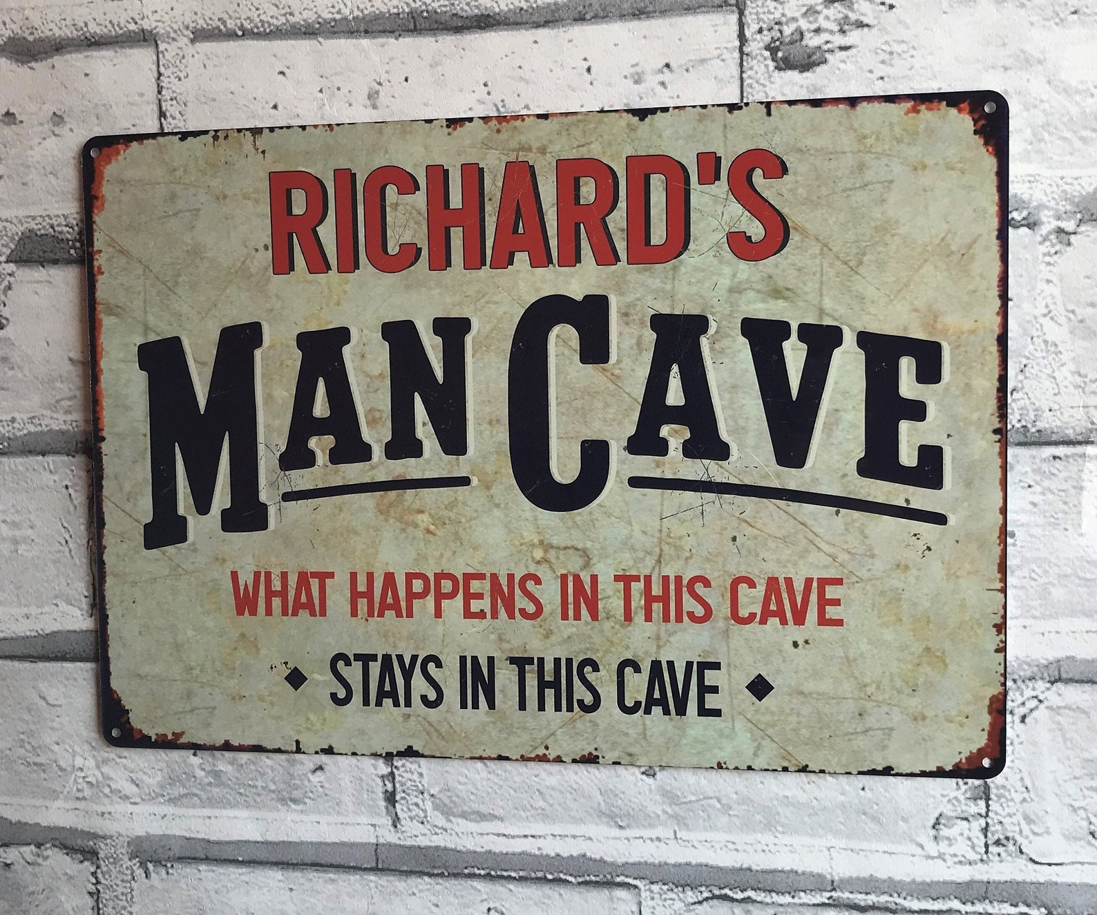 Man Cave Signs Personalised Vintage Retro Metal Sign Gift Idea | Etsy UK