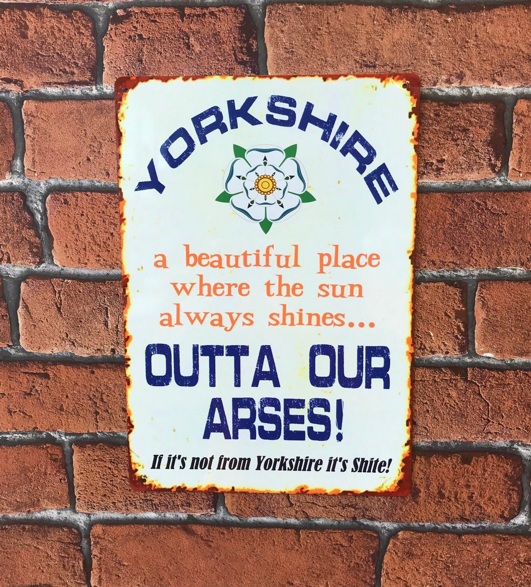 Yorkshire Sign. Fun Metal Man Cave Shed Bar Workshop Garage Vintage ...