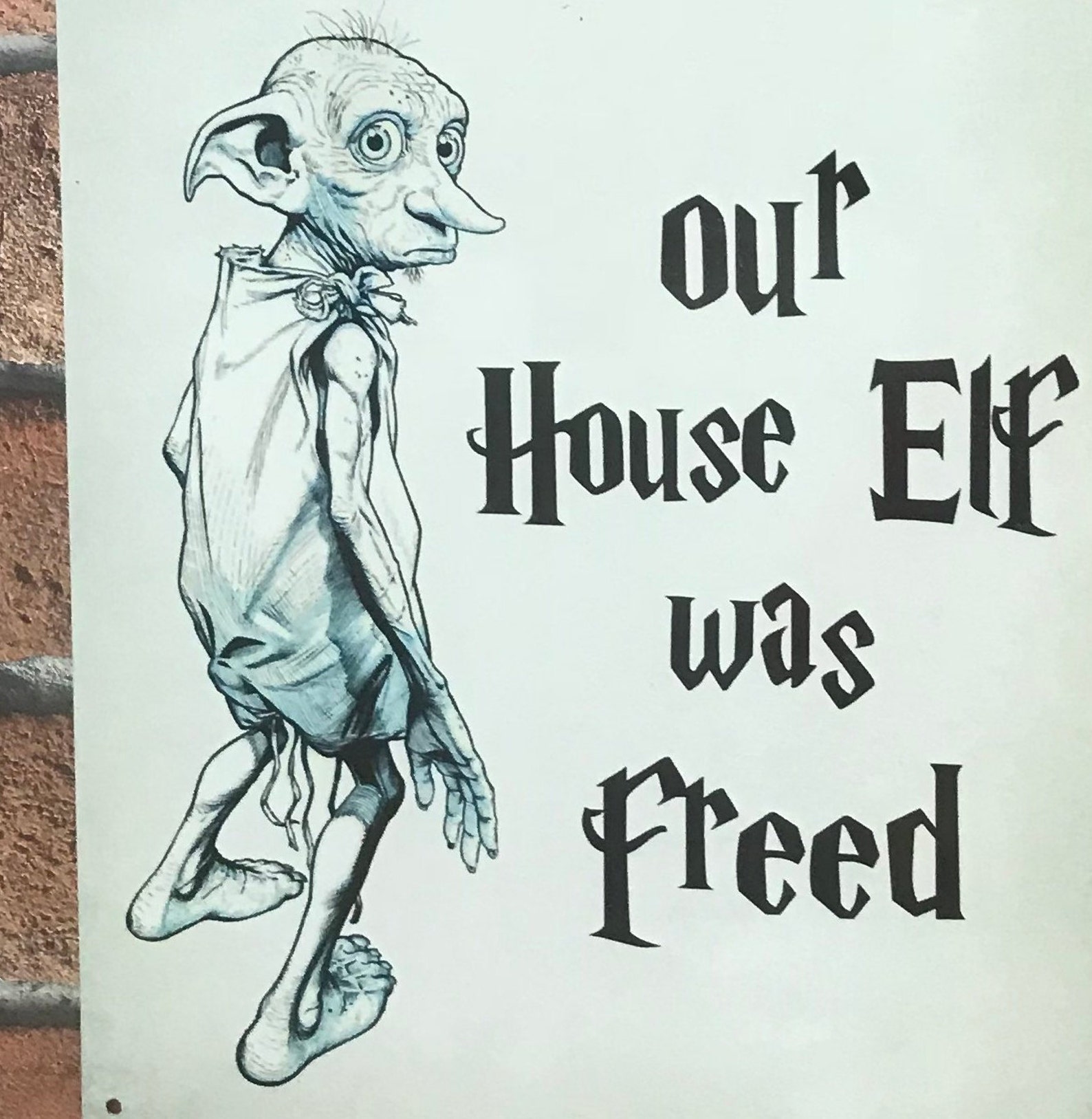 Harry Potter Sign Please Clean Up After Yourself Our House Elf Etsy