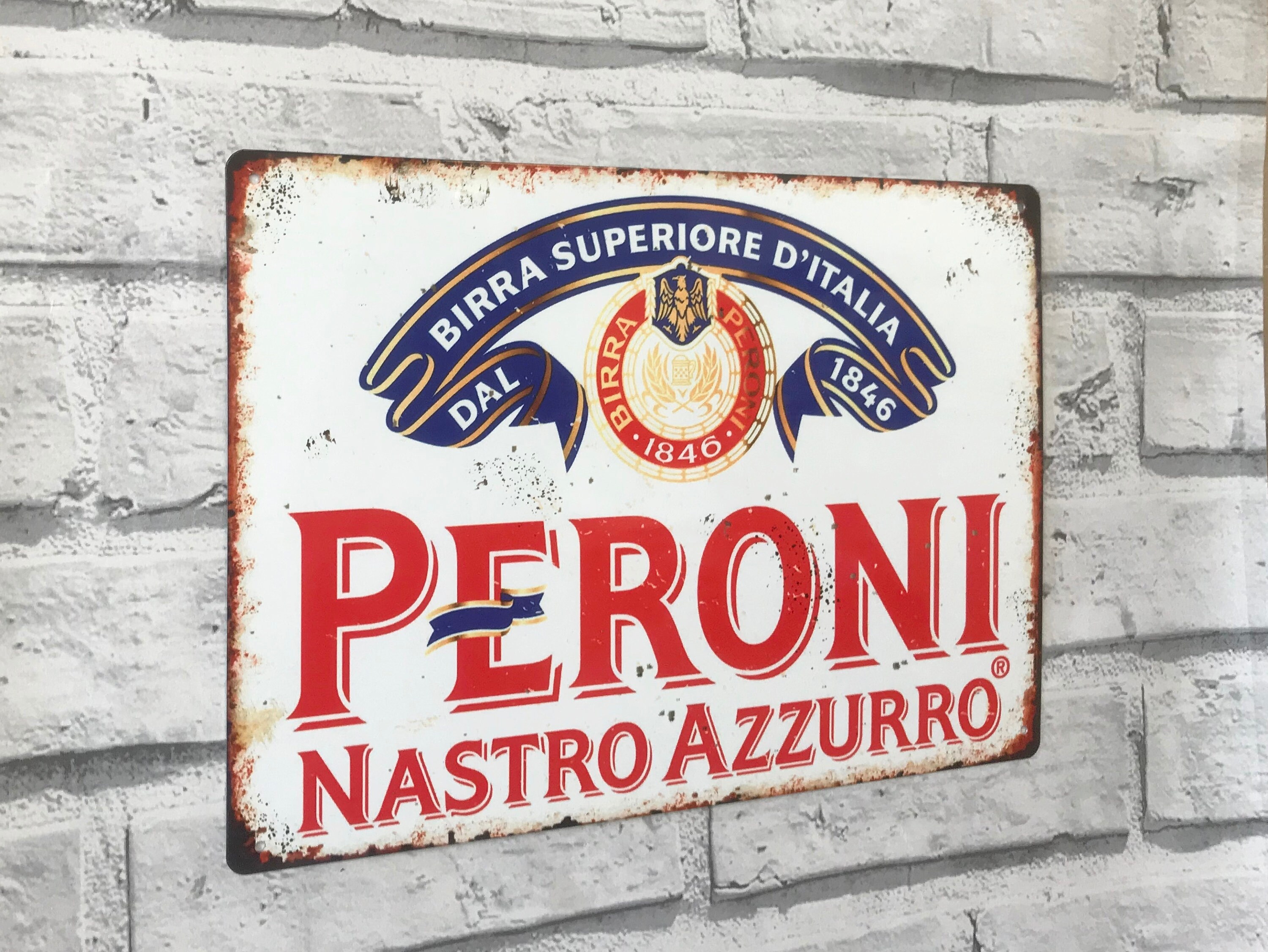 Bar Signs Peroni Lager Beer Metal Advertisement Sign Home Bar | Etsy