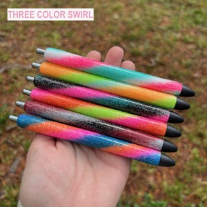 SWIRL Pen | Refillable Gel Pen | Glitter Pen - Etsy