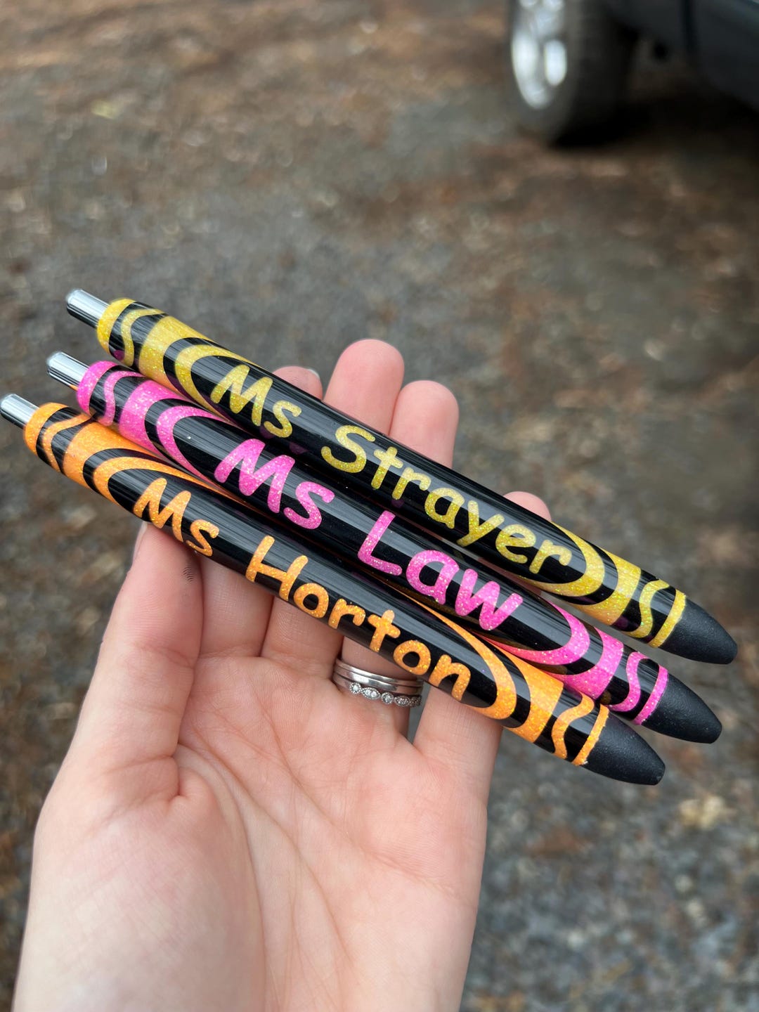 CRAYON Pen | Refillable Gel Pen | Glitter Pen | Teacher Appreciation - Etsy