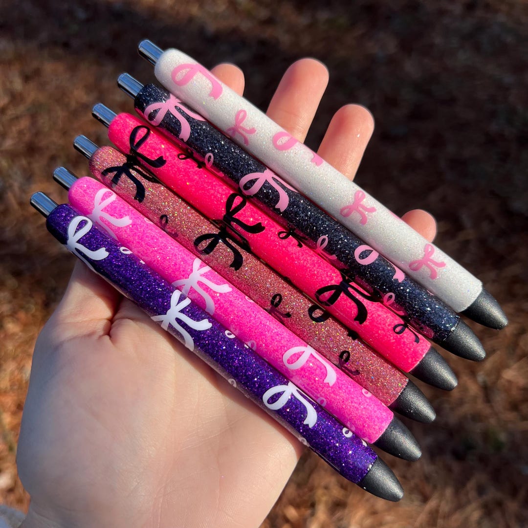 BOW Pen | Refillable Gel Pen | Glitter Pen - Etsy