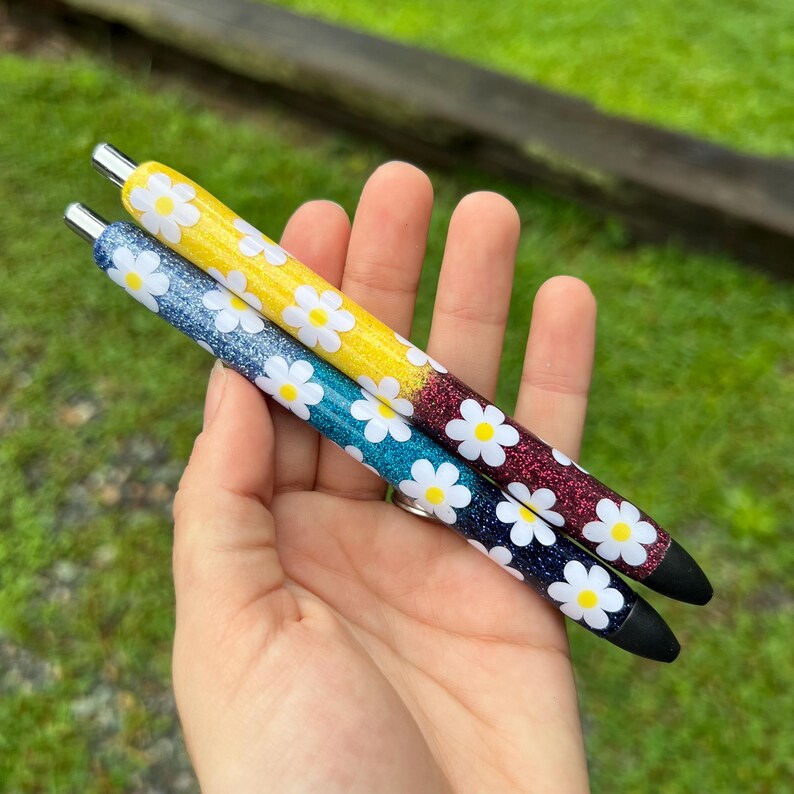 DAISY Pen | Refillable Gel Pen | Glitter Pen - Etsy