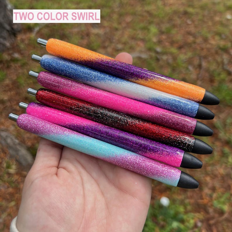 SWIRL Pen | Refillable Gel Pen | Glitter Pen - Etsy