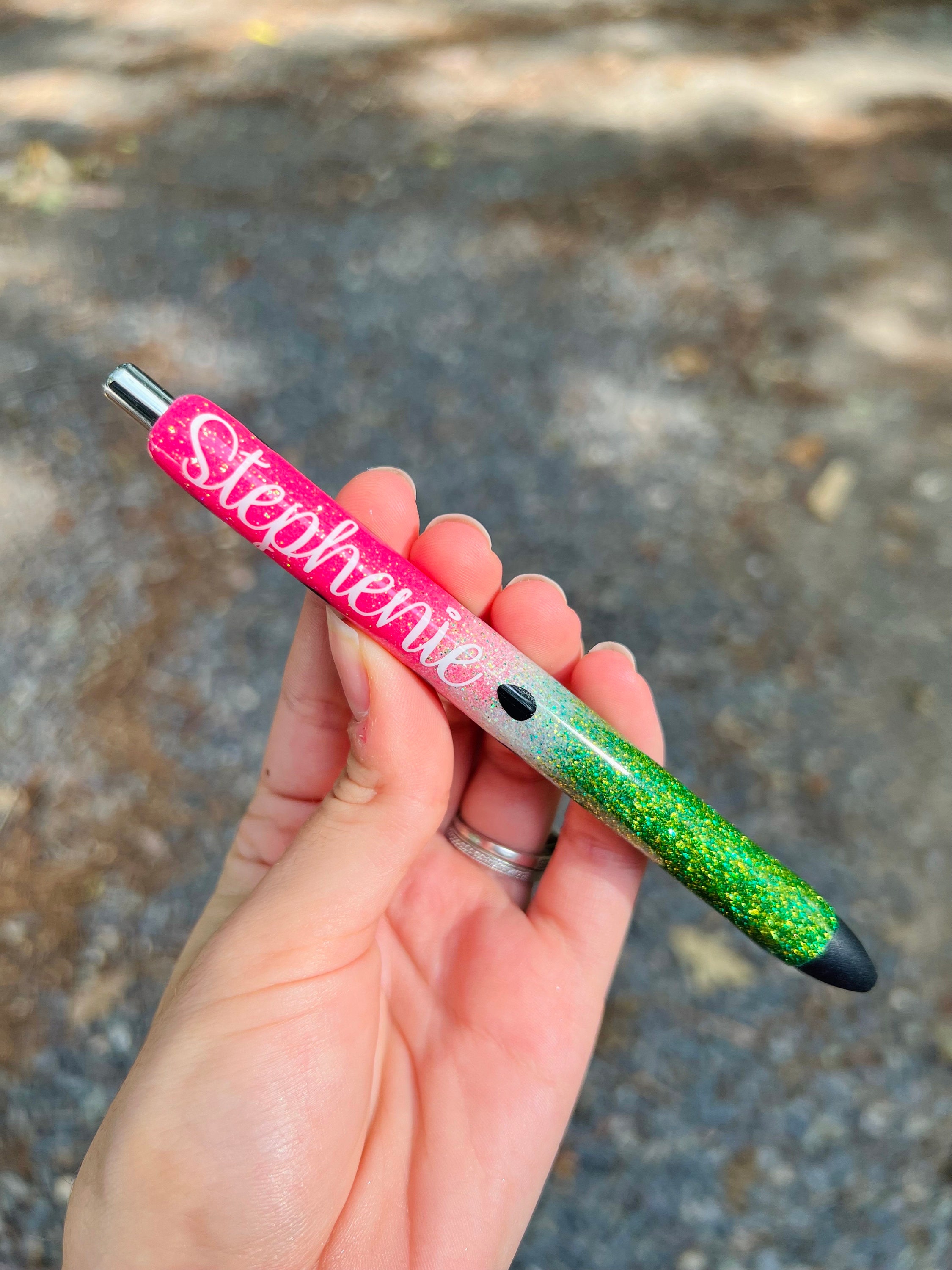 Watermelon Pen Refillable Gel Pen Glitter Pen Custom Pen - Etsy