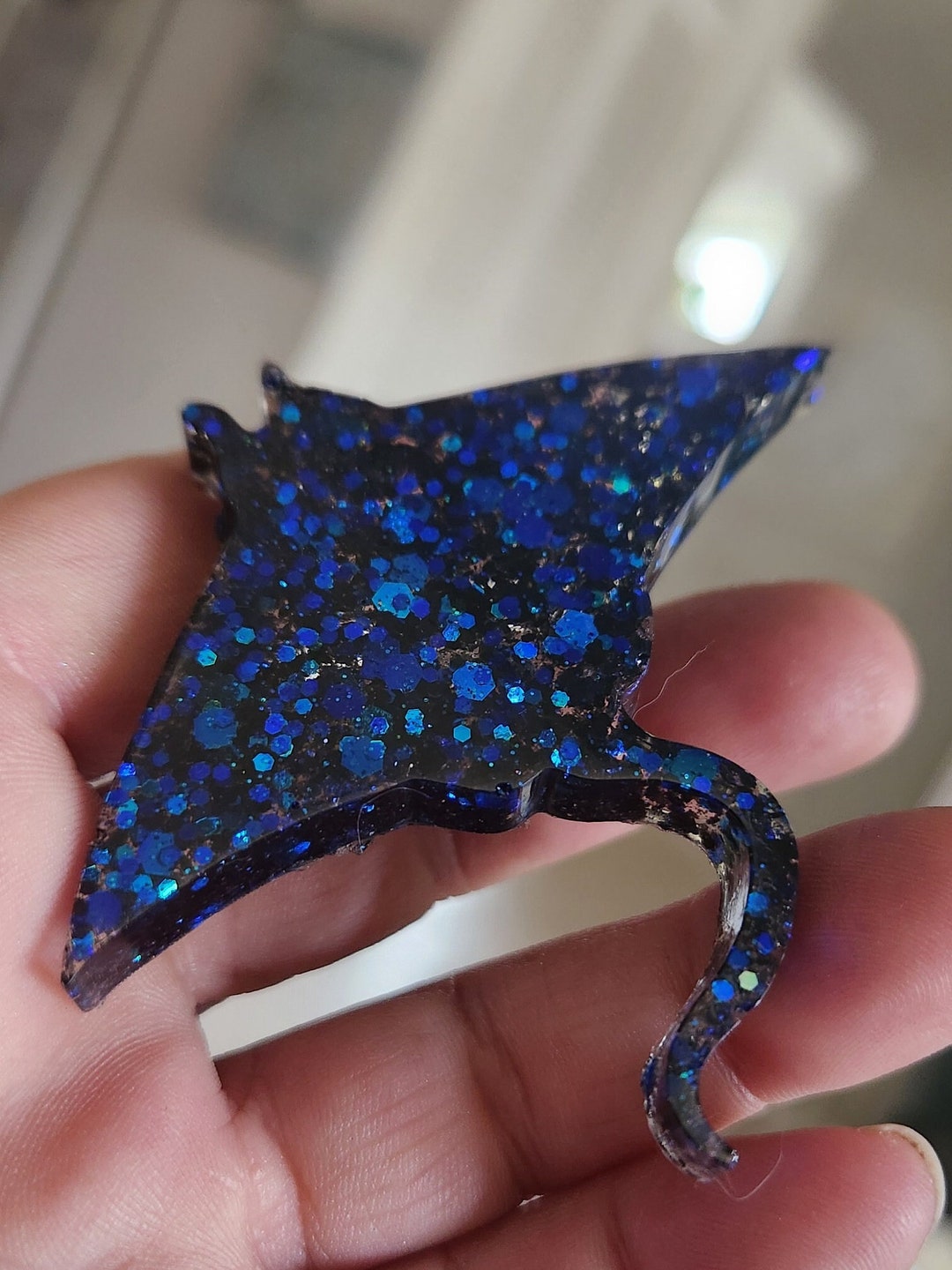 Colorshifting Resin Manta Ray Sting Ray Hair Barrette Hair Clip/magnet ...