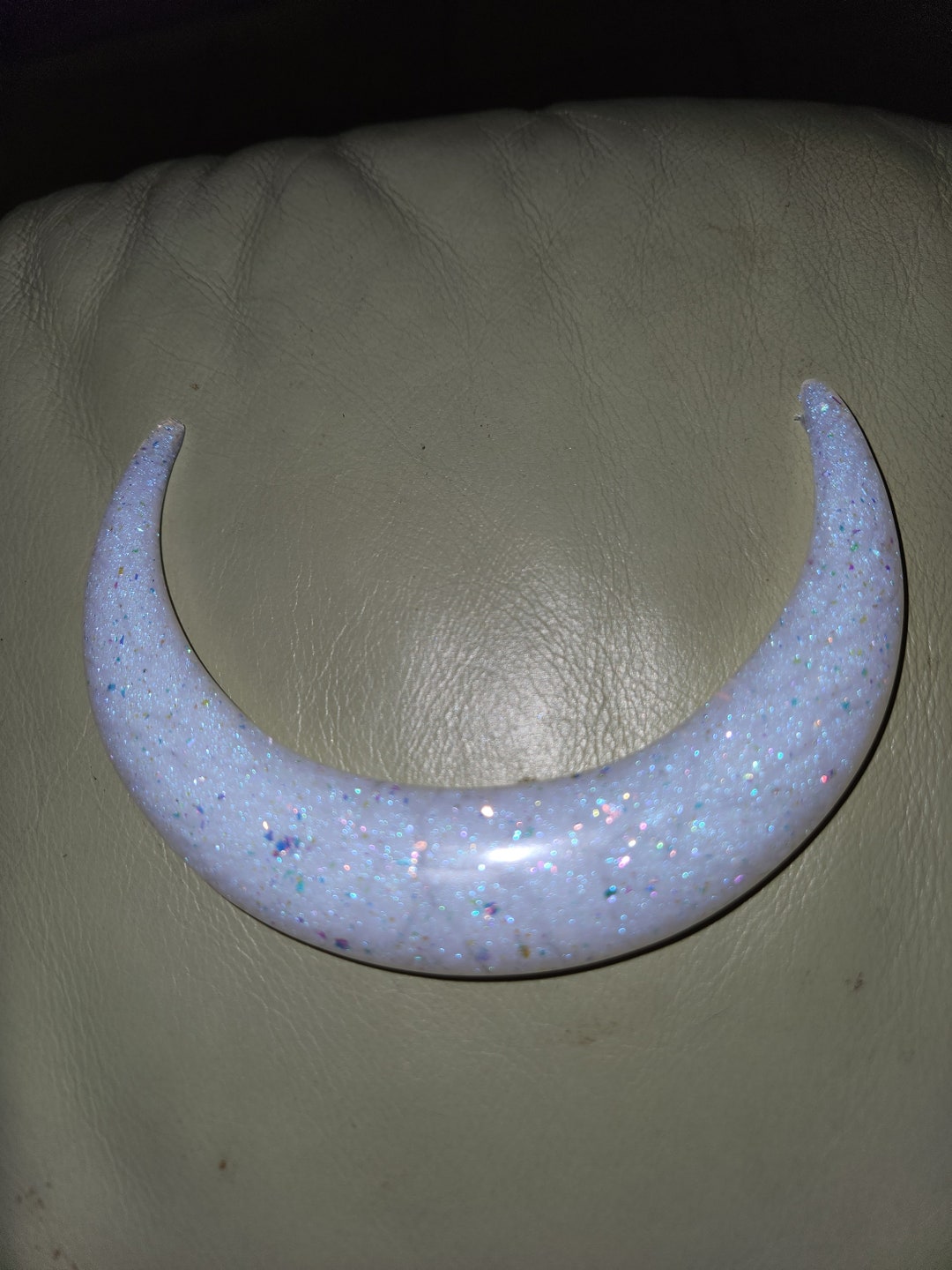 Crescent Moon Resin Hair Stick ice Storm by Theirridatedfox - Etsy