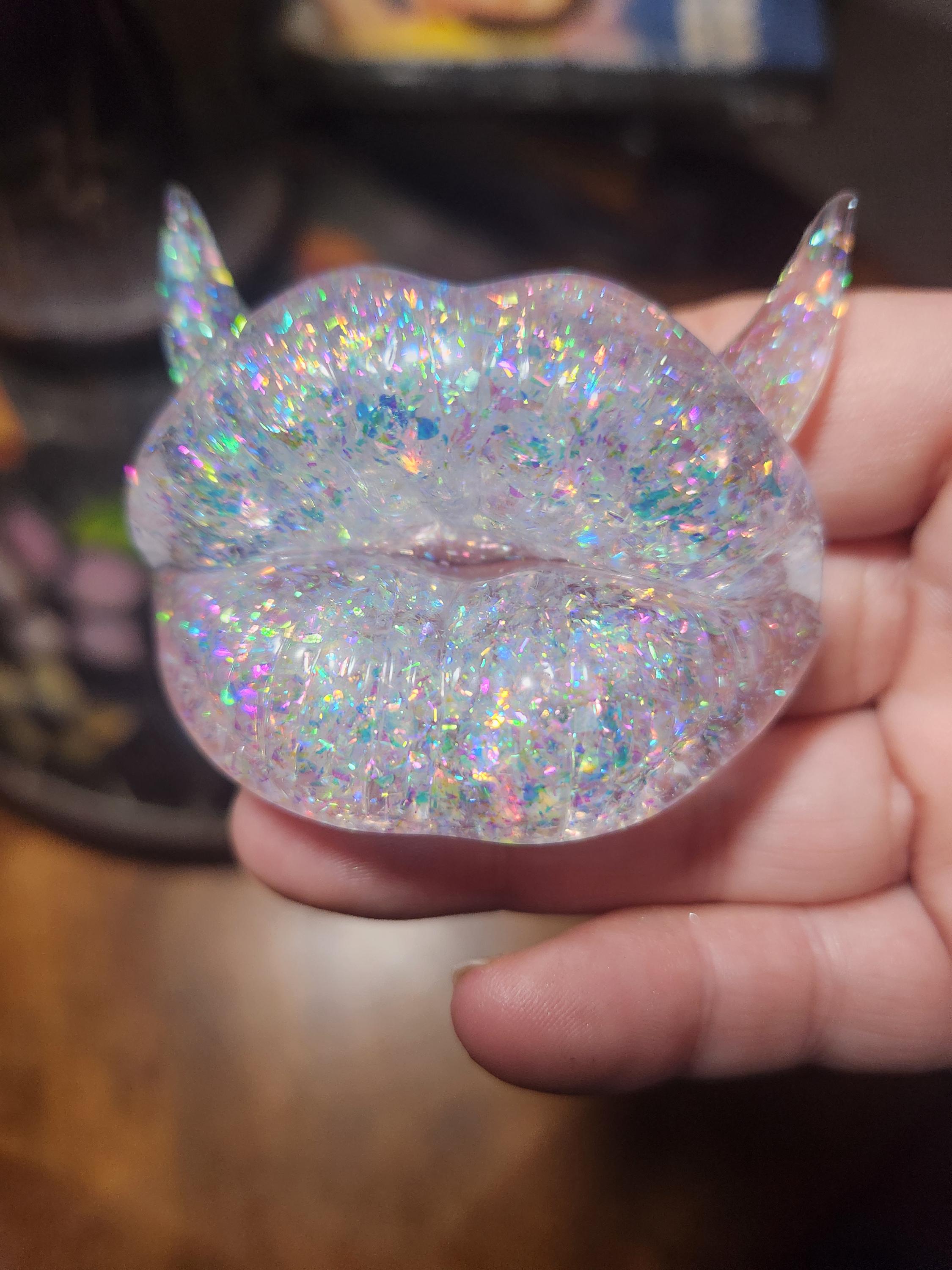 Big 3D Horned Lip Magnet "opal Party Lips" by Theirridatedfox - Etsy