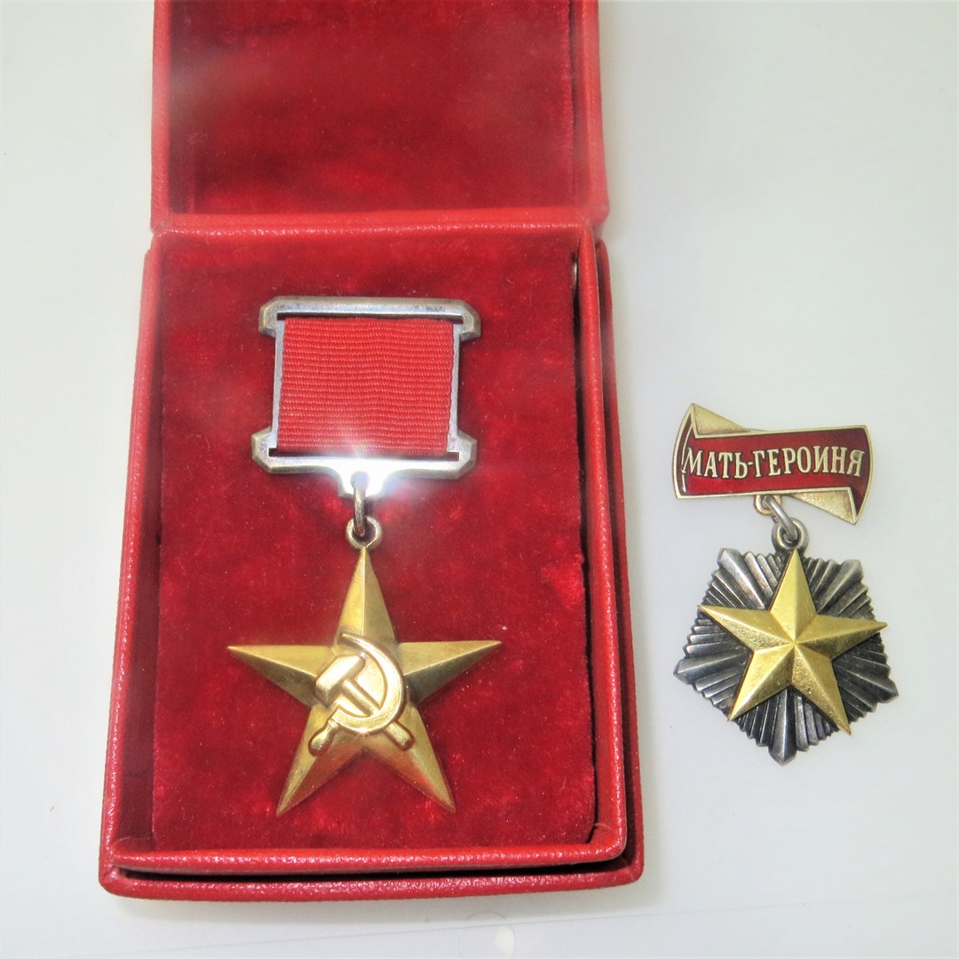 Star of the Hero of Labor. & mother Heroine USSR . Collectible Item. - Etsy