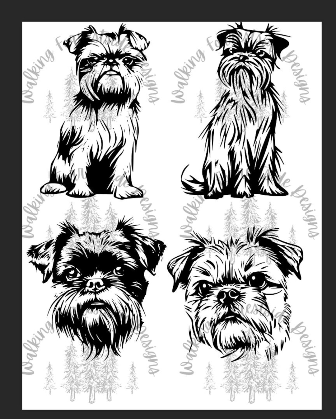 Brussels Griffon SVG/PNG Collection: Dog Clipart for Creative Projects ...