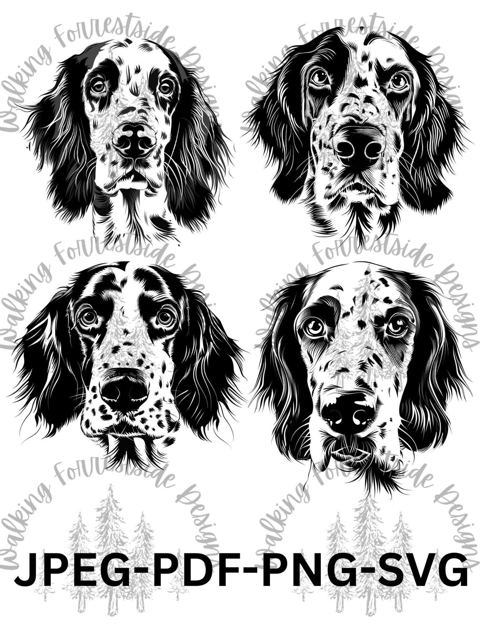 English Setter SVG PNG Bundle | Setter Dog Cut File for Cricut ...