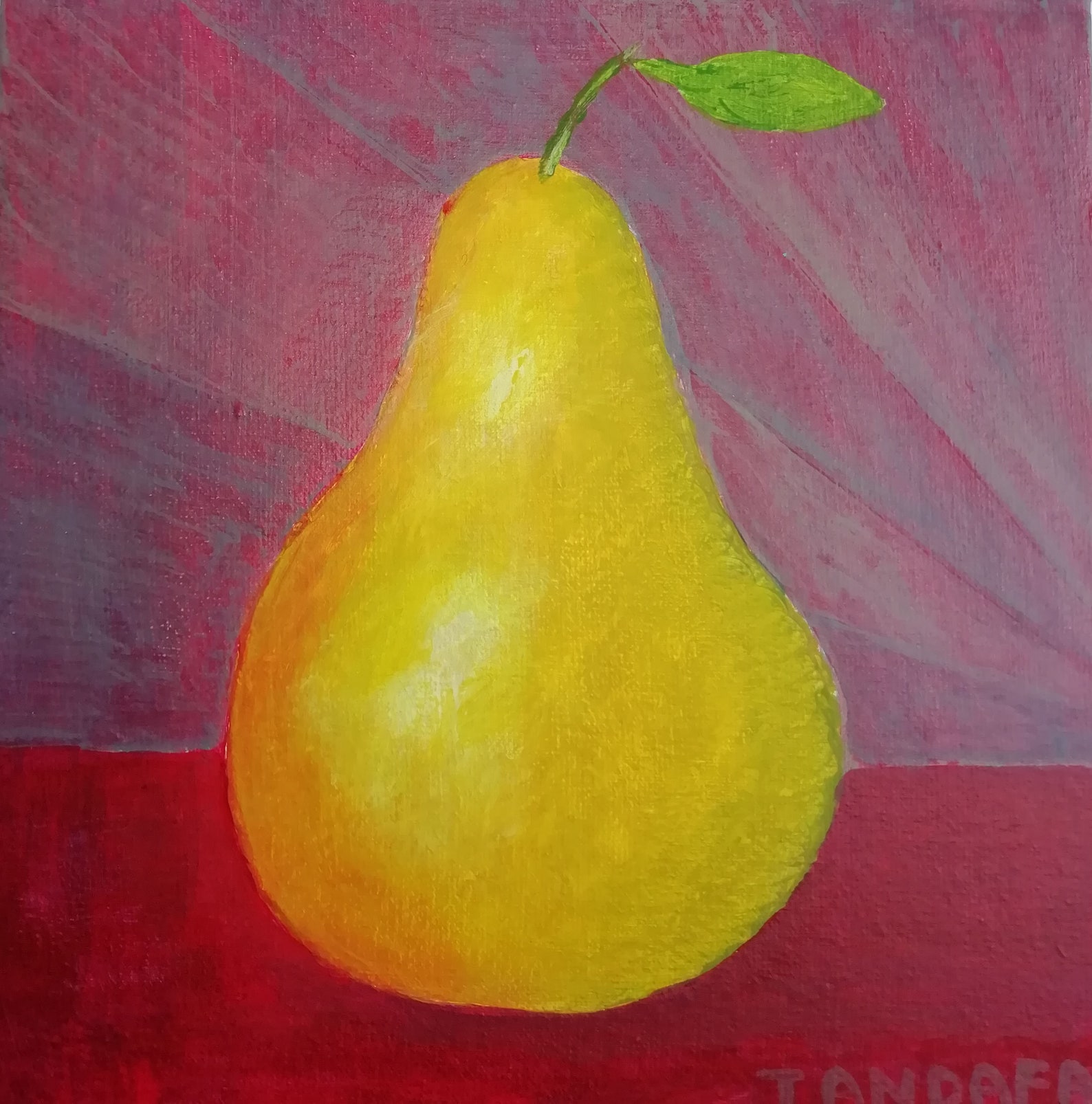 Pear Acrylic Paintings Fruit Original Art Still Life Painting Pear ...