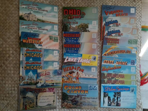 LOT of 24 Souvenir Folders: 1940s 1950s 1960s VINTAGE - Etsy