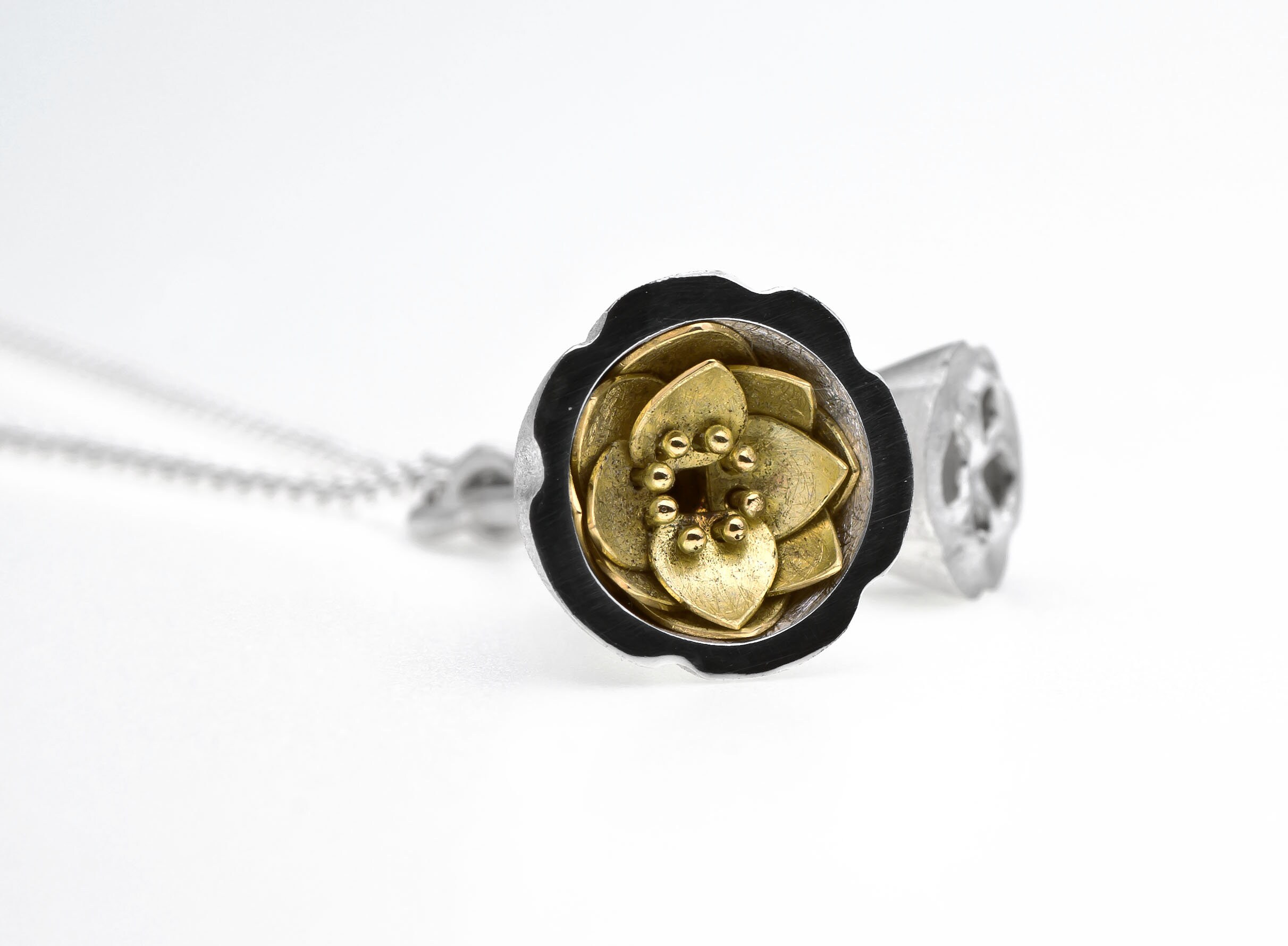 Lotus Locket, Lotus Necklace, Kinetic, Lotus Gift, Lotus Flower Pendant ...