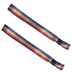 Rainbow Cloth Wristbands - Etsy