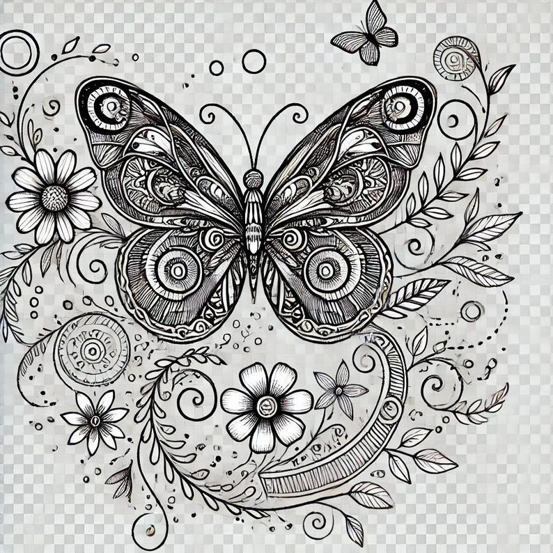 Hand Drawn Style Designs Over 50 Different Images!! - Etsy