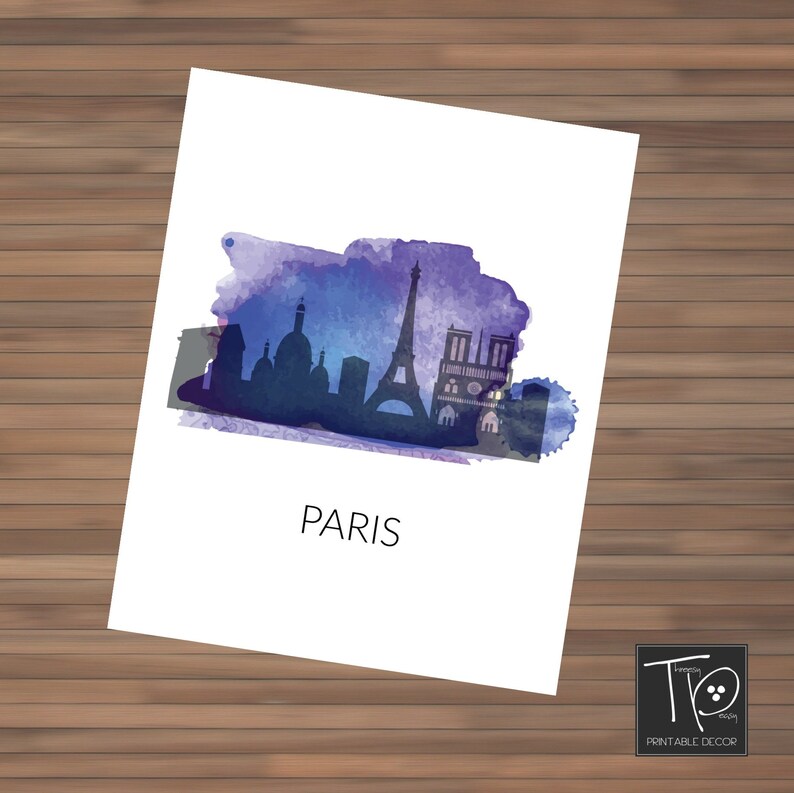 Watercolor City Scapes of Paris Newyork and London New York - Etsy