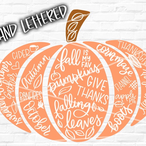 Fall SVG Fall Words SVG Dxf Png Clip Art Hand Lettered - Etsy