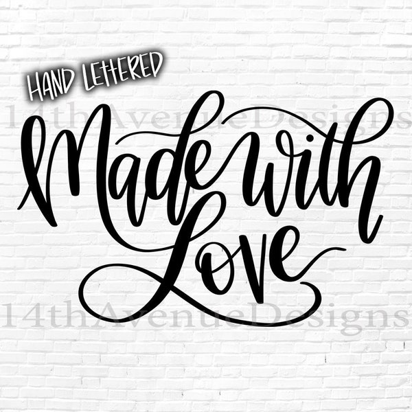 Made With Love Svg - Etsy