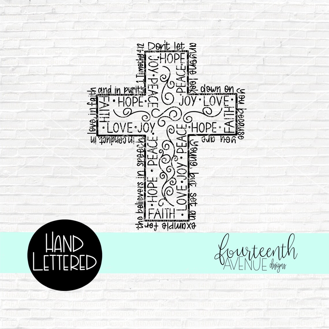 Scripture SVG Hand Lettered 1 Timothy 4:12 Faith Hope - Etsy