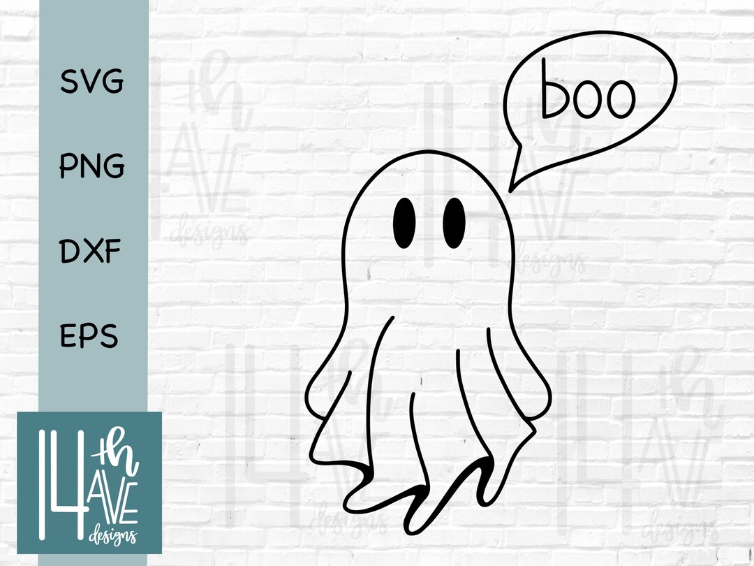 Ghost Boo SVG Funny Halloween Ghost PNG Sublimation EPS - Etsy