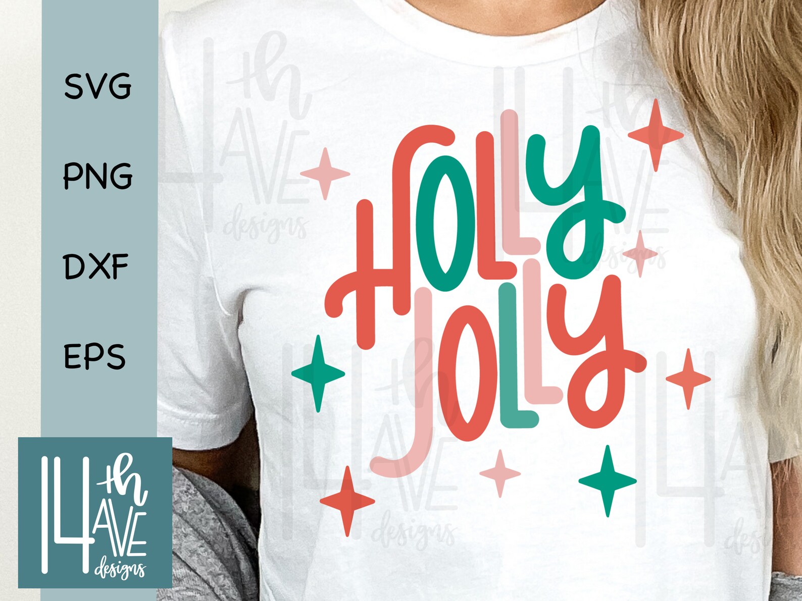 Holly Jolly SVG Holly Jolly PNG Christmas Shirt Retro Hand - Etsy