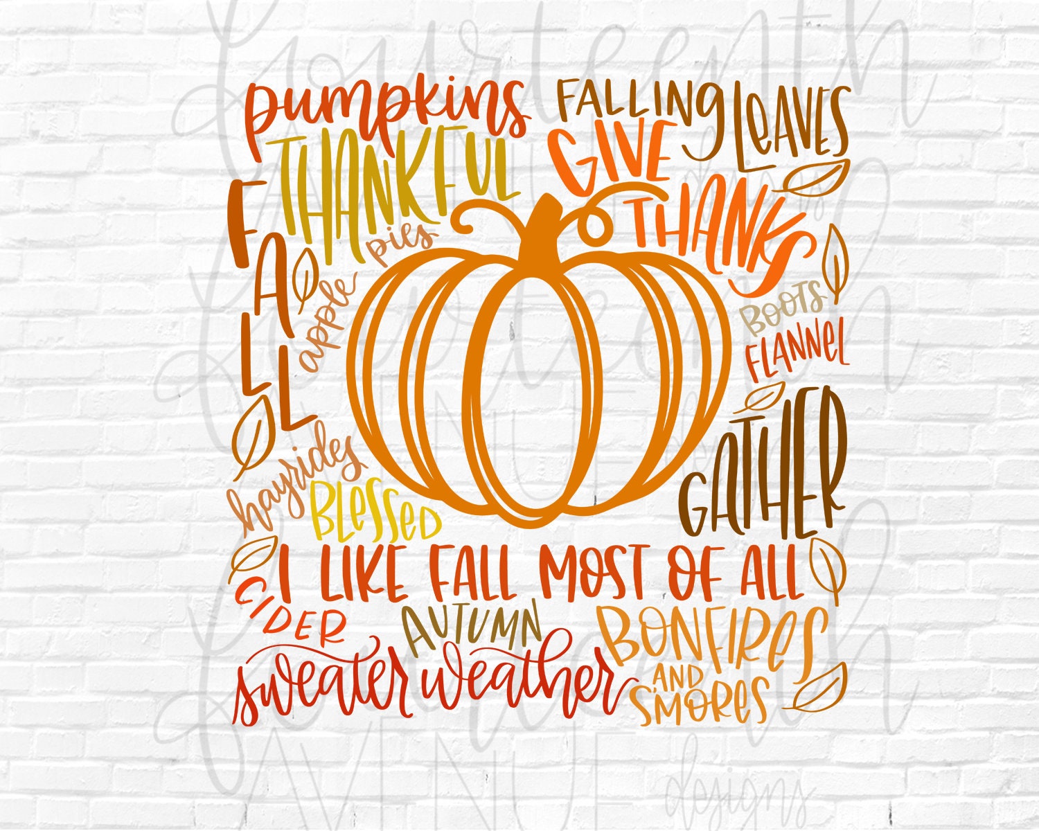 Pumpkin SVG / Pumpkin Sublimation/ Pumpkin Typography / Fall | Etsy