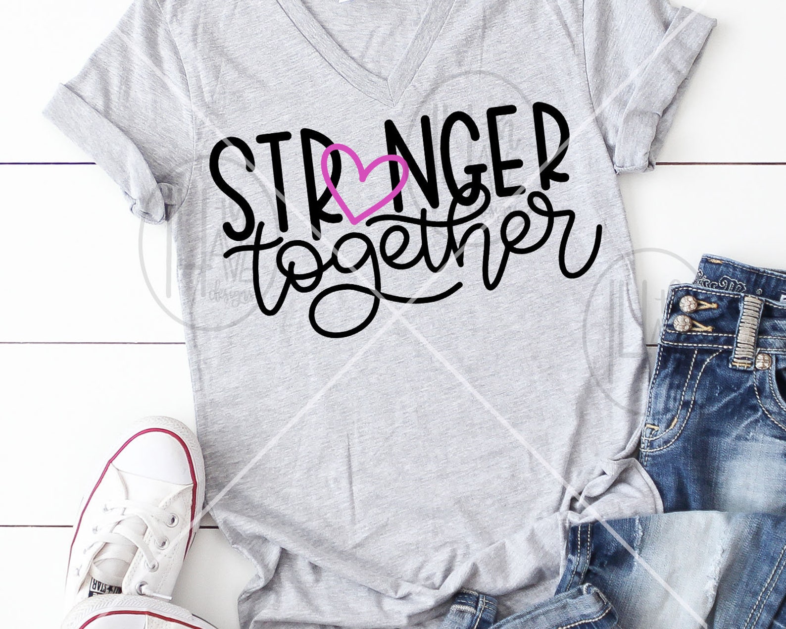 Stronger Together SVG, Stronger Together Cut File, Hand Lettered ...