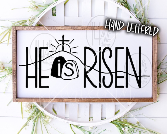He Is Risen SVG Cut File Resurrection SVG Easter Hand | Etsy