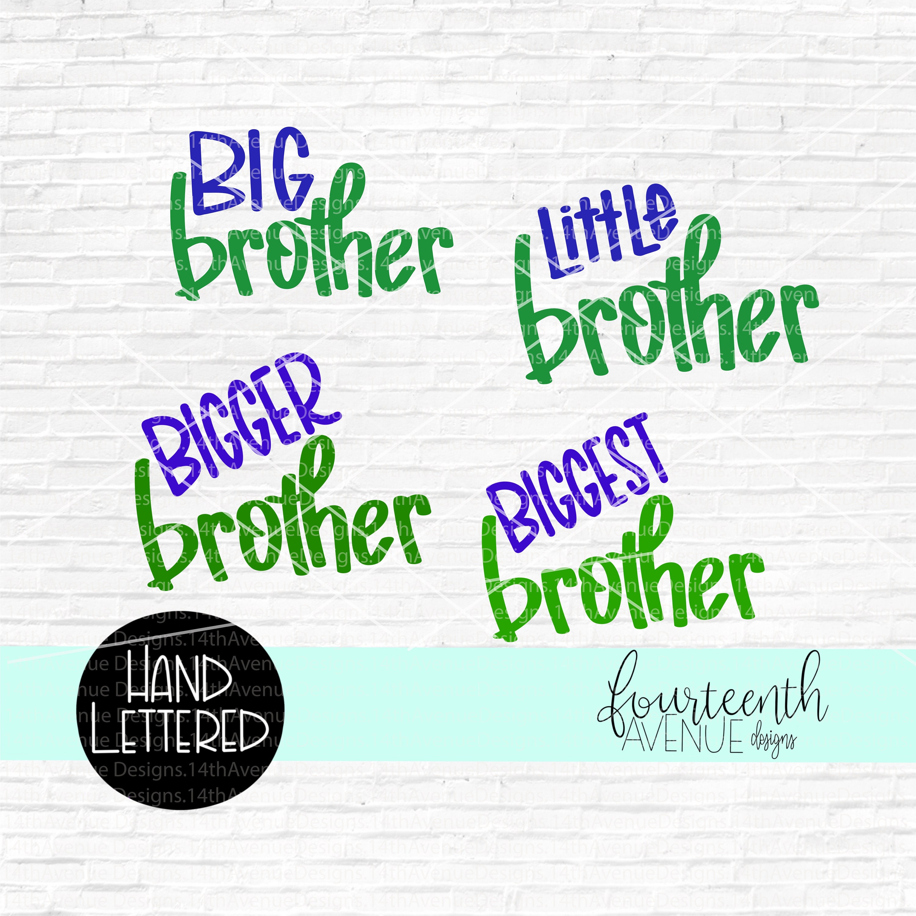 Little Brother Big Brother Bigger Brother Biggest Brother SVG | Etsy