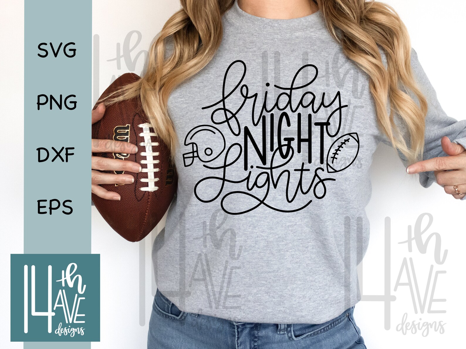 Football SVG / Friday Night Lights SVG / Football Fan / Hand Lettered ...