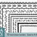 Hand Drawn Doodle Border PNG Bundle, Digital Paper Crafts, Hand Drawn ...