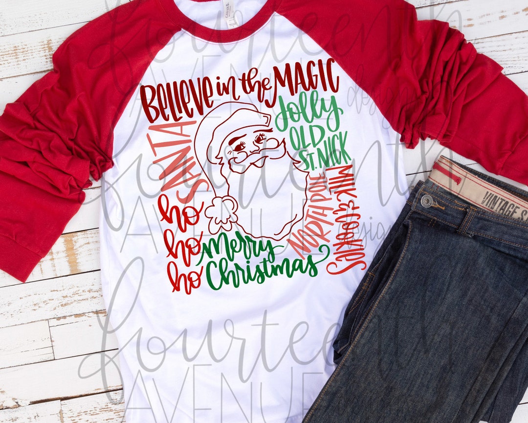 Christmas Typography / Santa SVG / Word Art / Christmas SVG / Christmas ...
