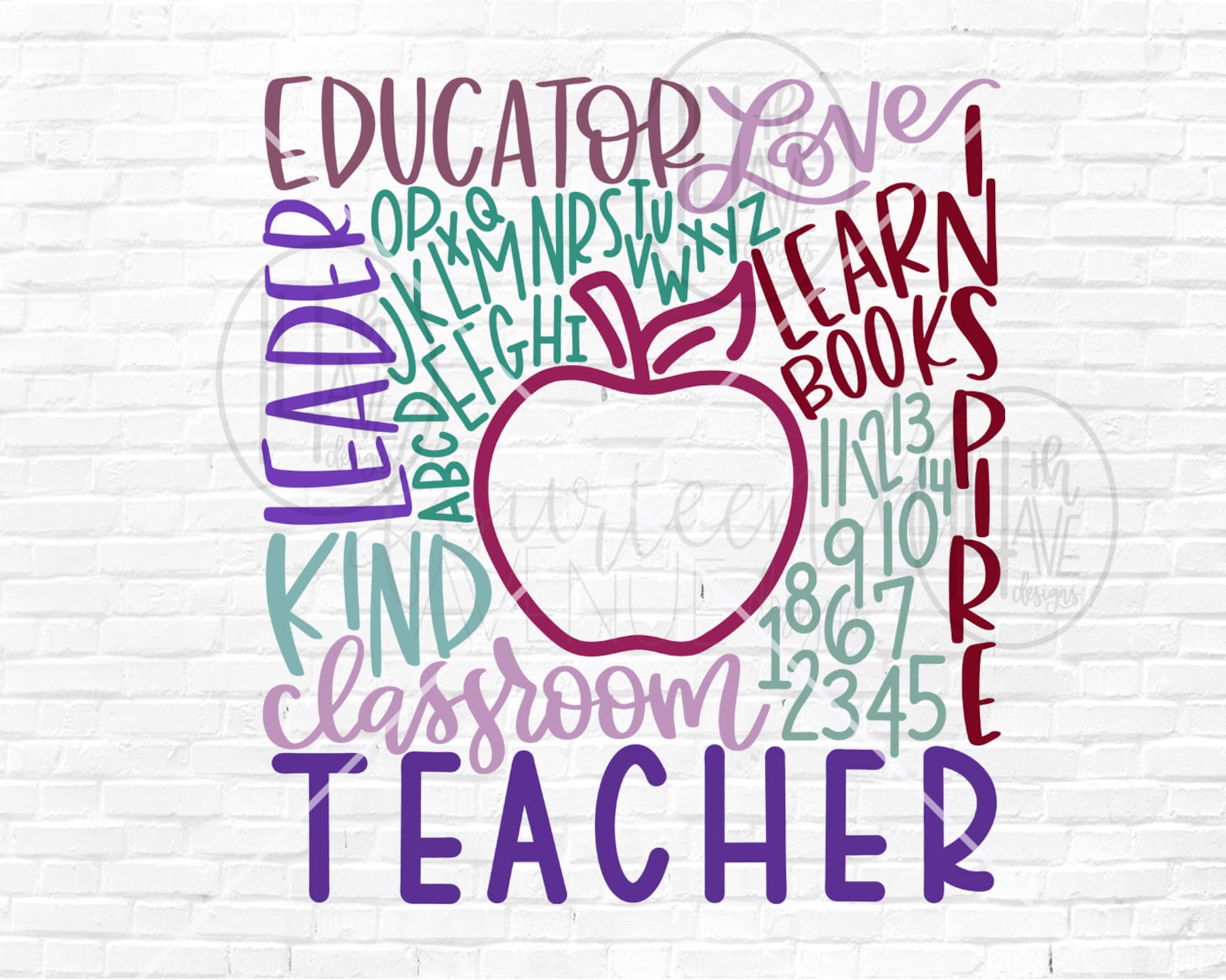 Teacher Typography / Word Art / Teacher Gift SVG / Teacher - Etsy