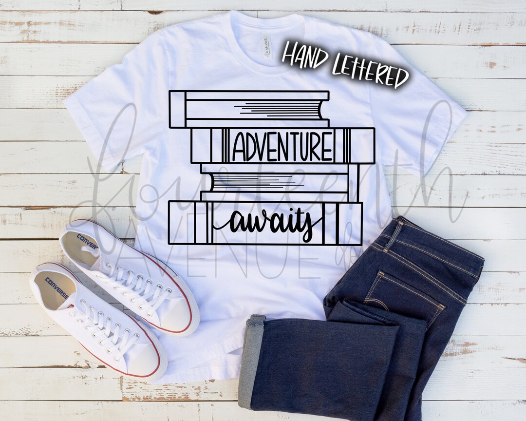 Adventure Awaits SVG, Hand Lettered SVG, Png, Dxf, Clip Art, Book Nerd ...