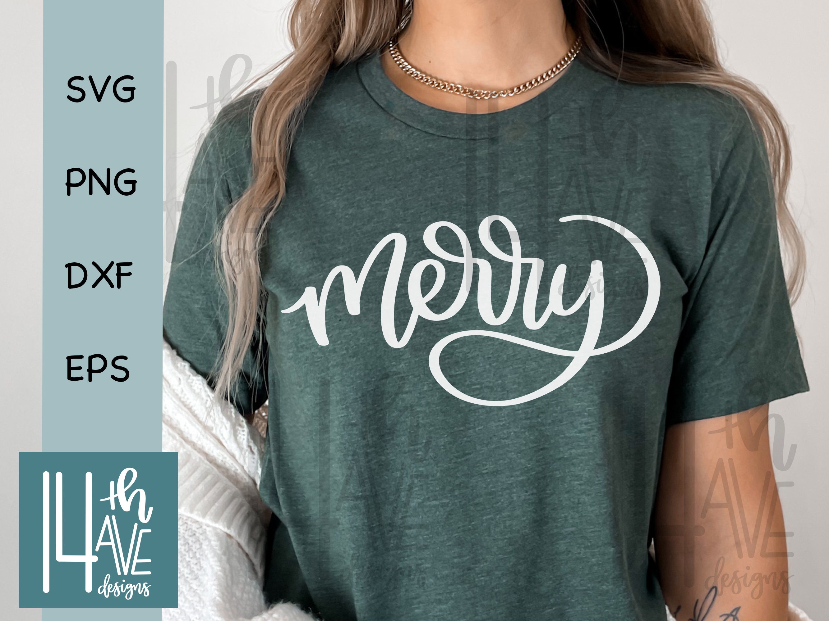 Merry SVG, Merry Hand Lettered SVG, Png, Dxf, Eps, Clip Art, Merry ...