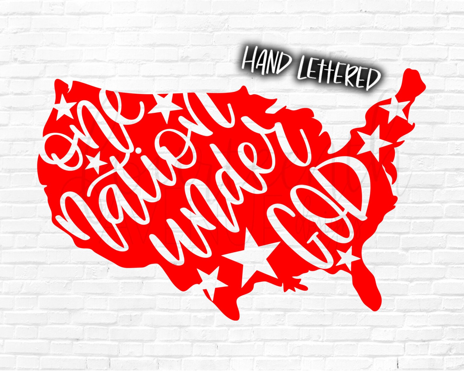 One Nation Under God SVG Cut File America Svg Png Dxf - Etsy