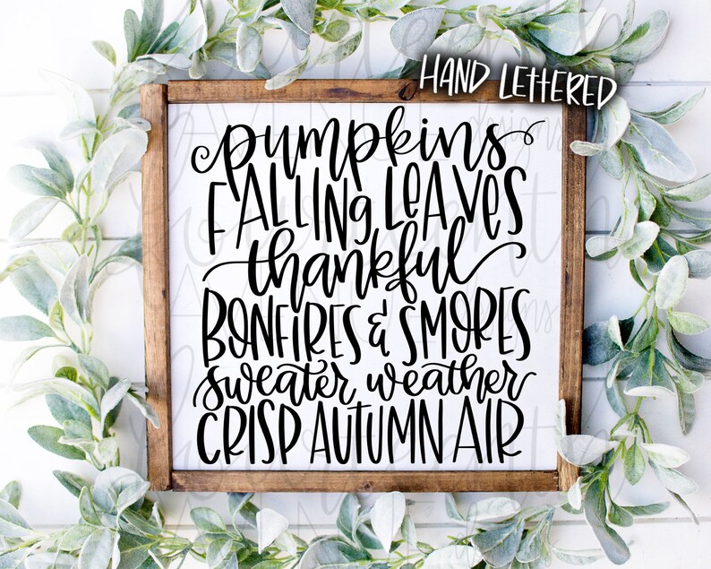 Fall SVG / Fall Typography / Pumpkins Falling Leaves - Etsy