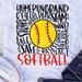 Softball Typography / Word Art / Softball SVG / Softball PNG / - Etsy
