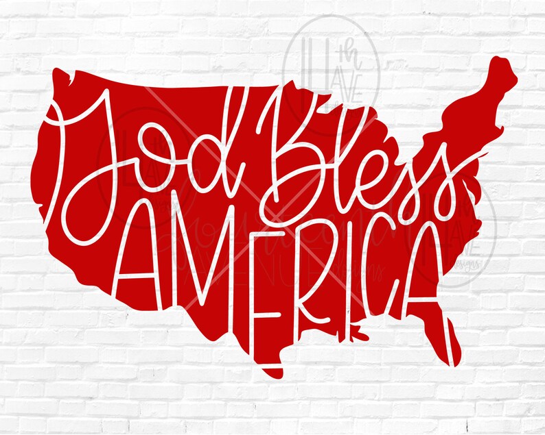 God Bless America SVG Cut File America Svg Png Dxf Patriotic - Etsy