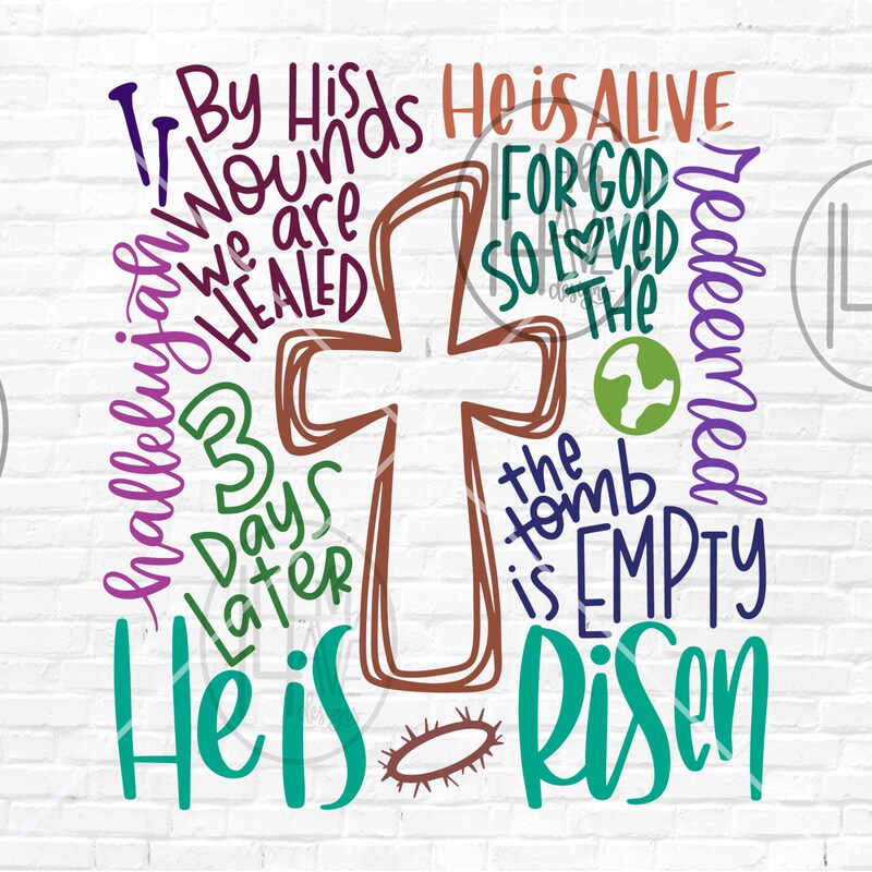 The He is Risen Clipart - Etsy